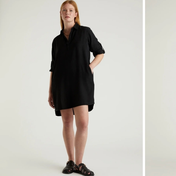 Quince | Dresses | Quince Vintage Wash Tencel Tunic Shirt Dress ...